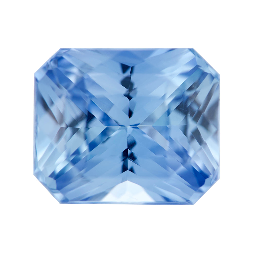 2.54 ct Blue Radiant Cut Ceylon Sapphire Unheated Gemstone - Deliqa Gems