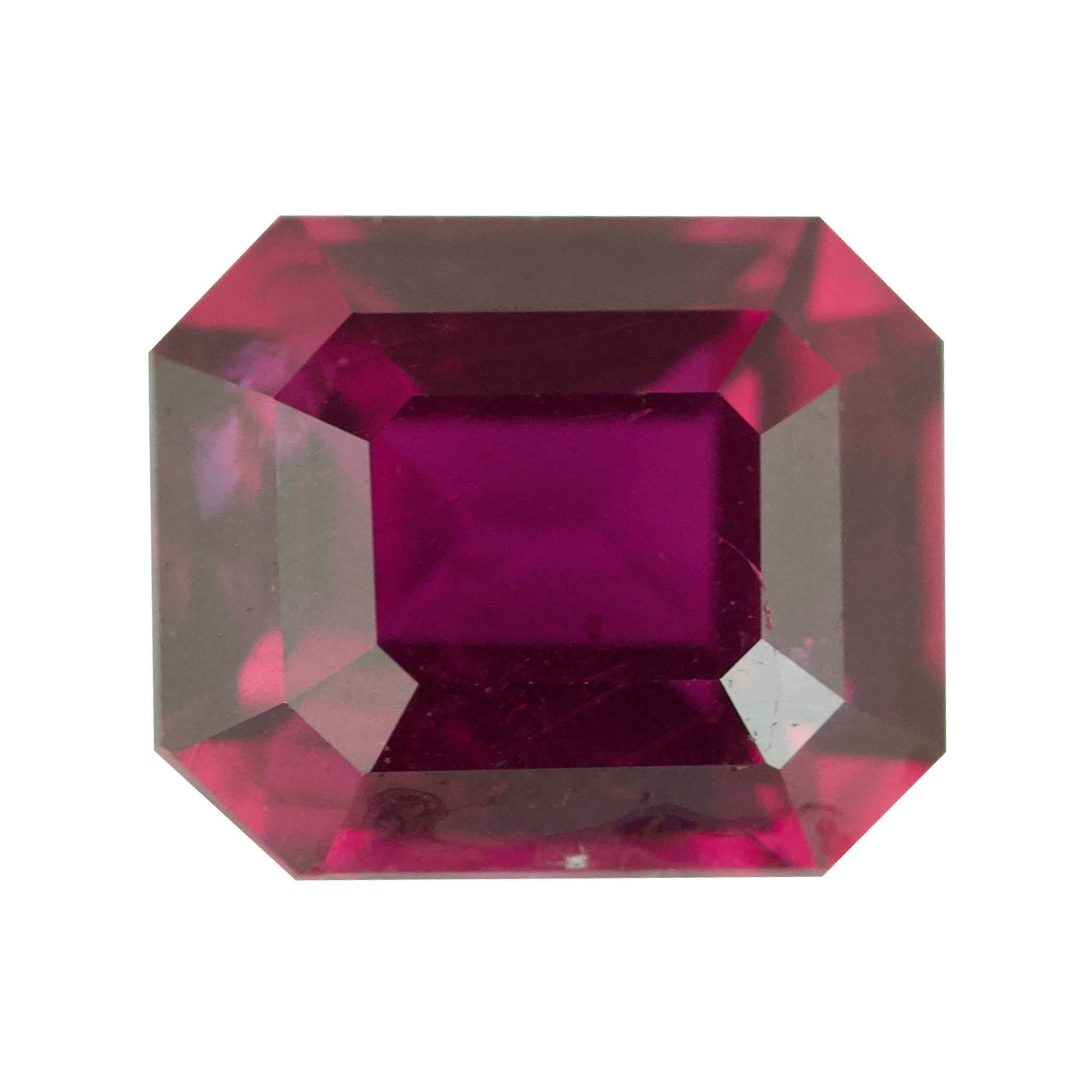 0.58 ct Red Ruby Emerald Cut Natural Unheated Gemstones - Deliqa Gems